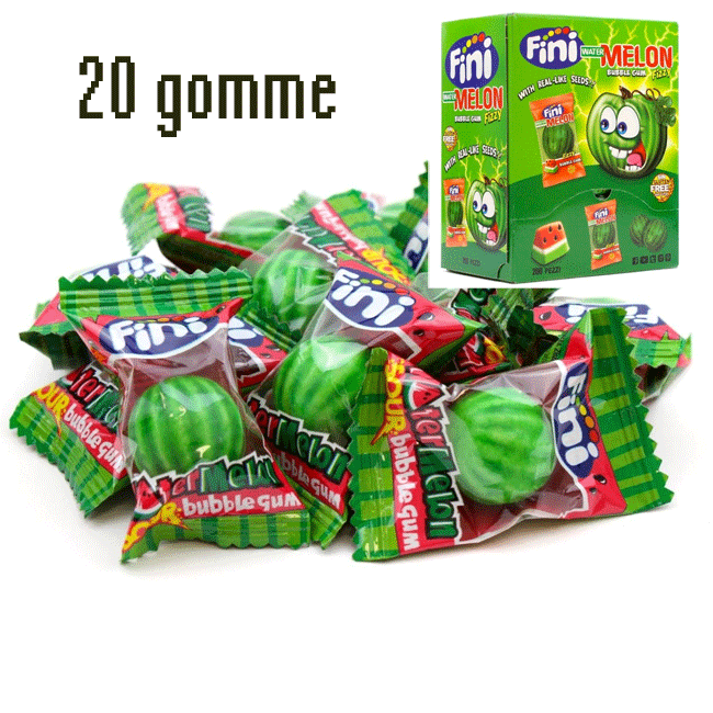 Gomme da Masticare Chewing Gum Melone Anguria 20pz - Palloni e palloncini